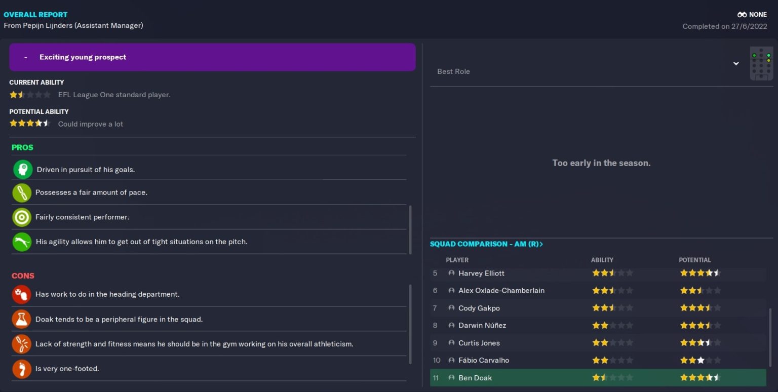 Ben Doak FM23 Wonderkid • Football Manager Story